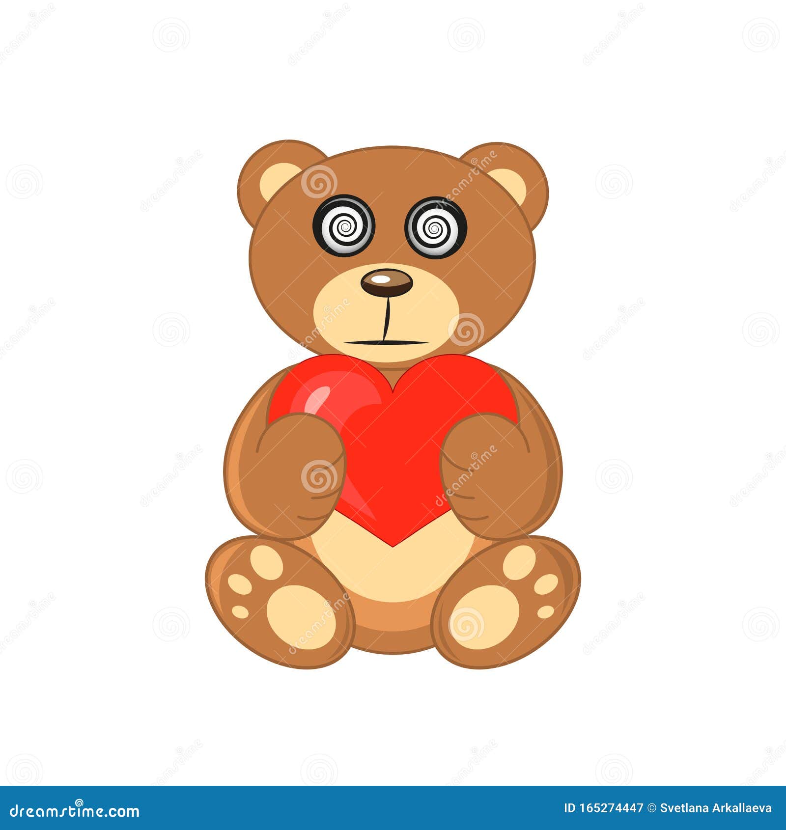 Bear with Heart in Hands on a White Background 库存例证 - 插画 包括有 œçˆ±, å ...