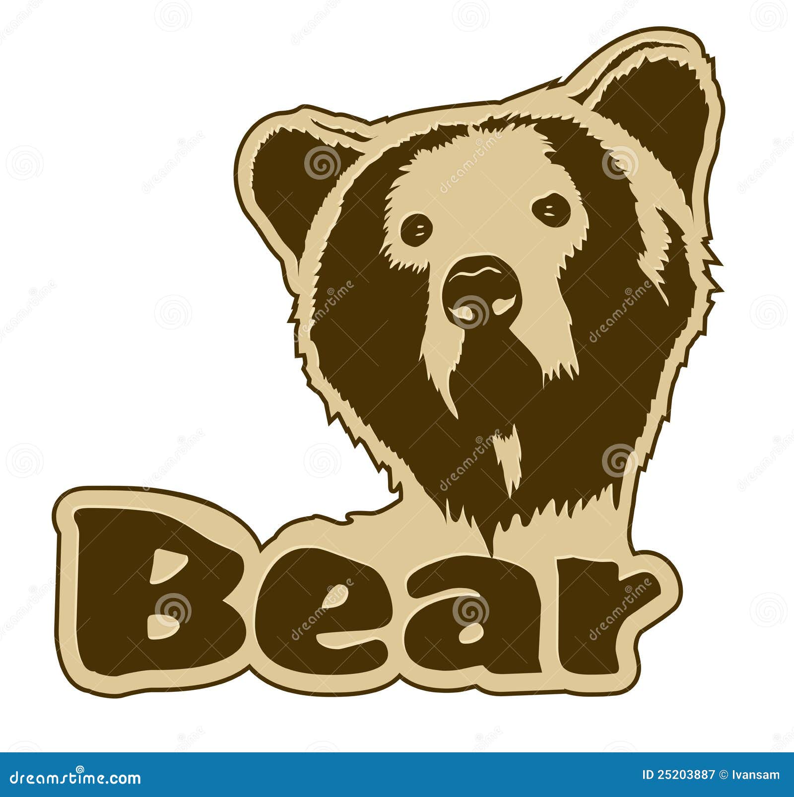 Bear icon stock vector. Illustration of symbol, internet - 25203887