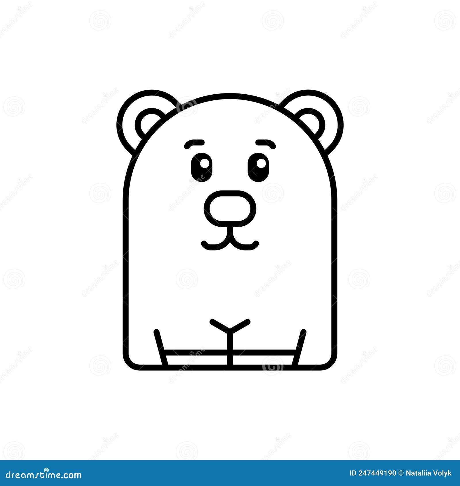Bear icon stock vector. Illustration of graphic, background - 247449190