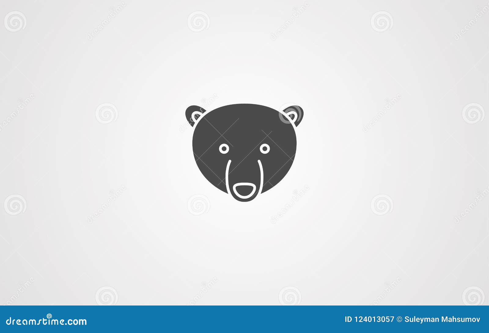 Bear Vector Icon Sign Symbol Stock Vector - Illustration of poster ...