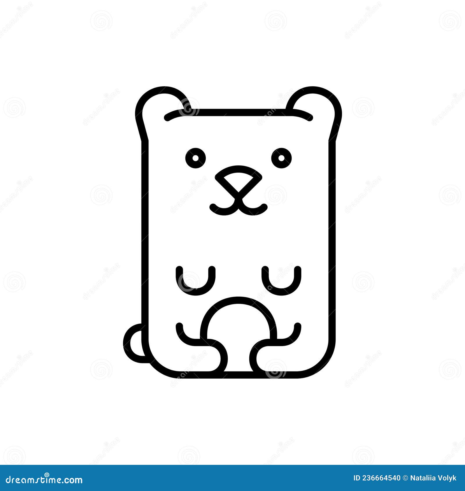 Bear icon stock vector. Illustration of arctic, retro - 236664540