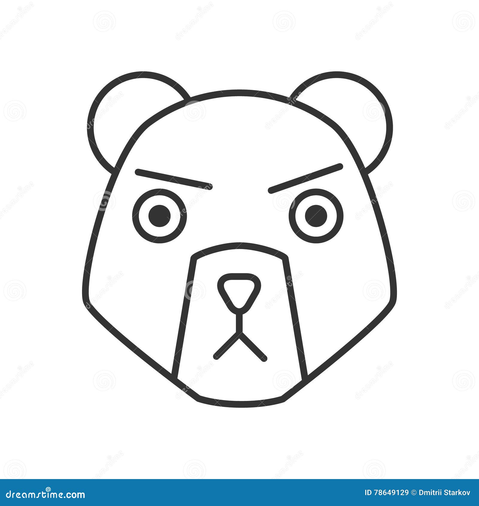 Bear Icon or Logo Line Art Style. Stock Vector - Illustration of ...