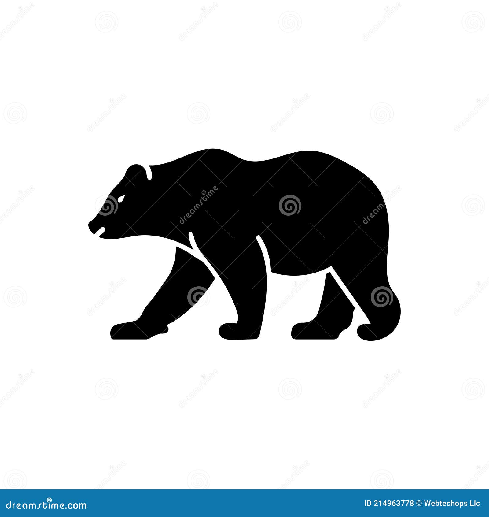Black Solid Icon for Bear, Omnivores and Badge Stock Vector ...