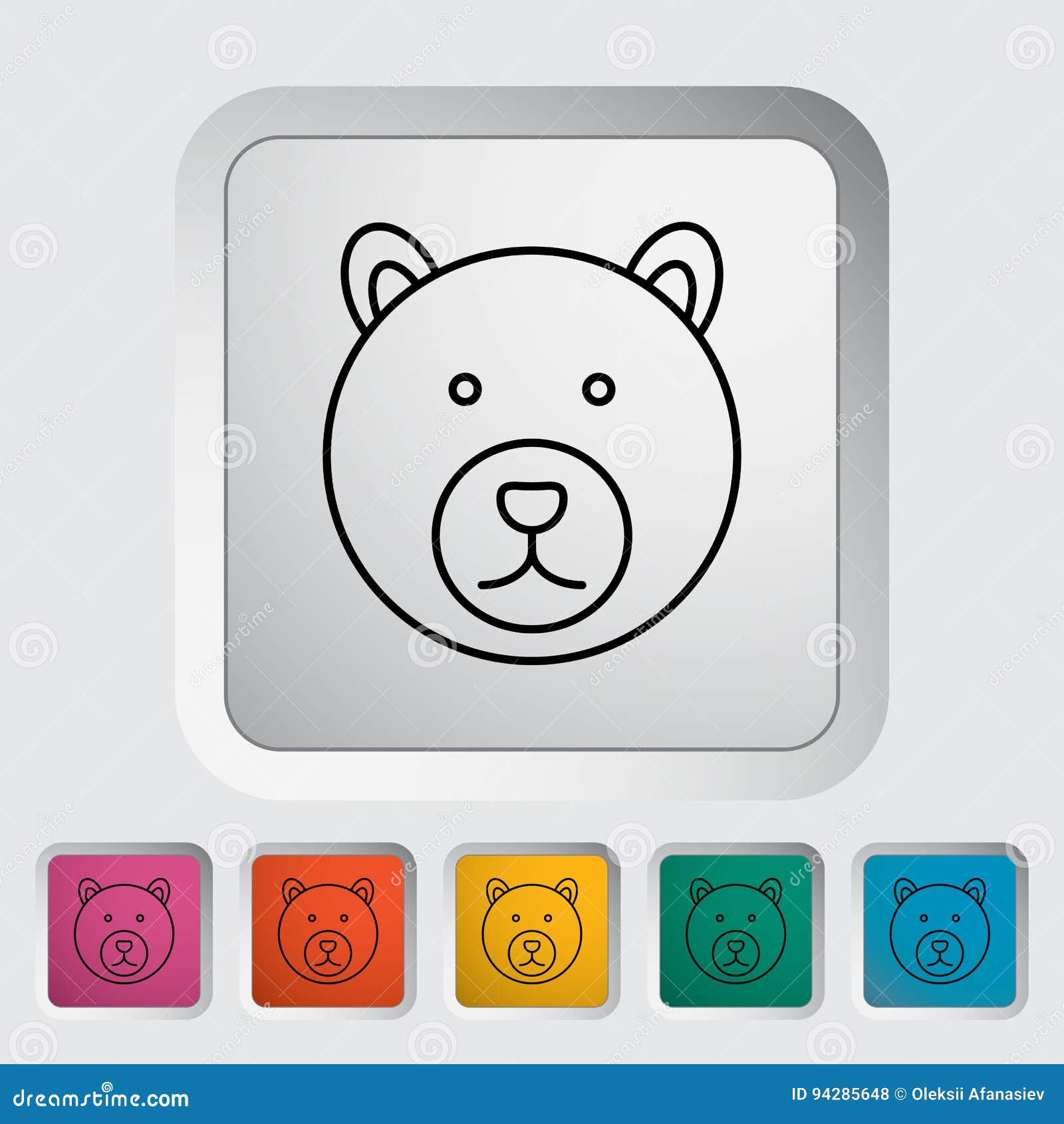 Bear icon stock vector. Illustration of pattern, teddy - 94285648