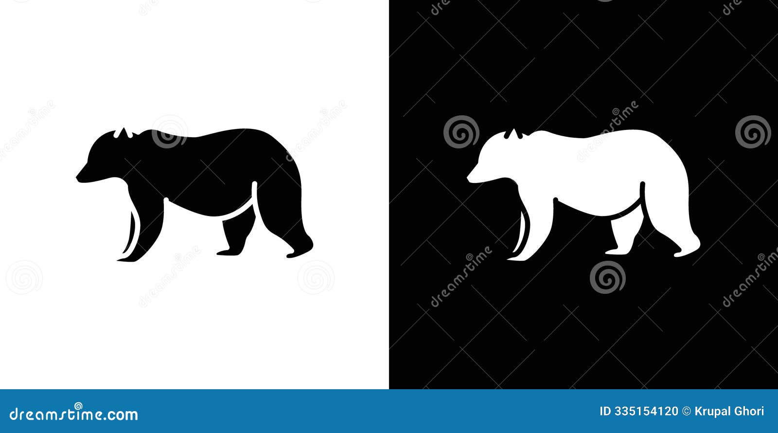 Bear Icon Outline Sign Symbol Set Stock Vector - Illustration of invite ...