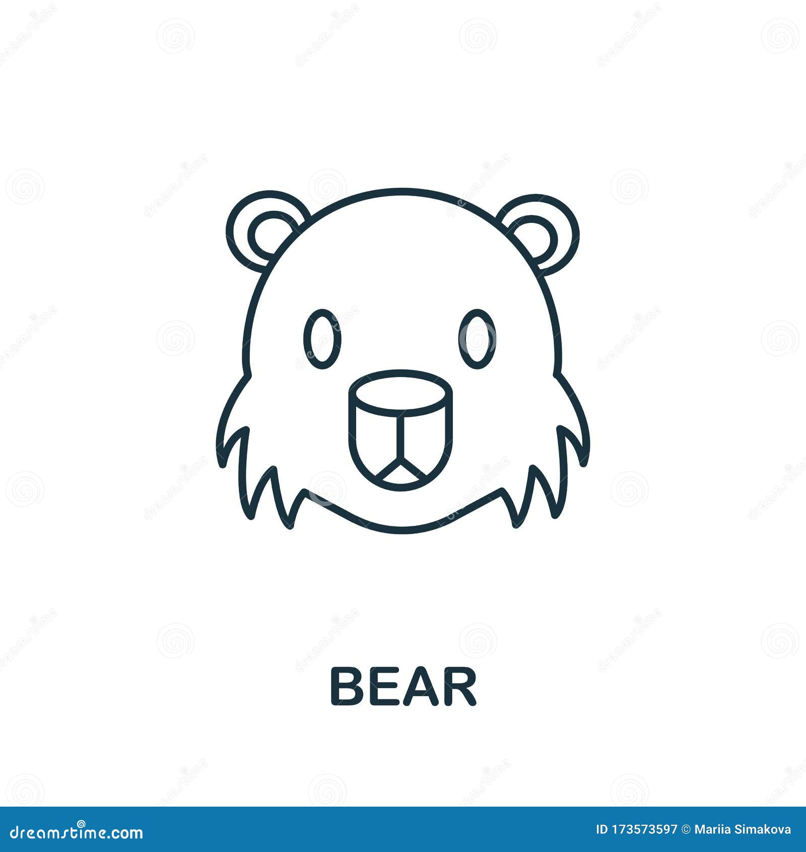 Bear Icon from Russia Collection. Simple Line Bear Icon for Templates ...