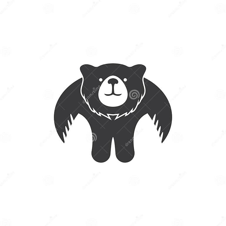 Bear Icon and Symbol Vector Template Illustration Stock Illustration ...