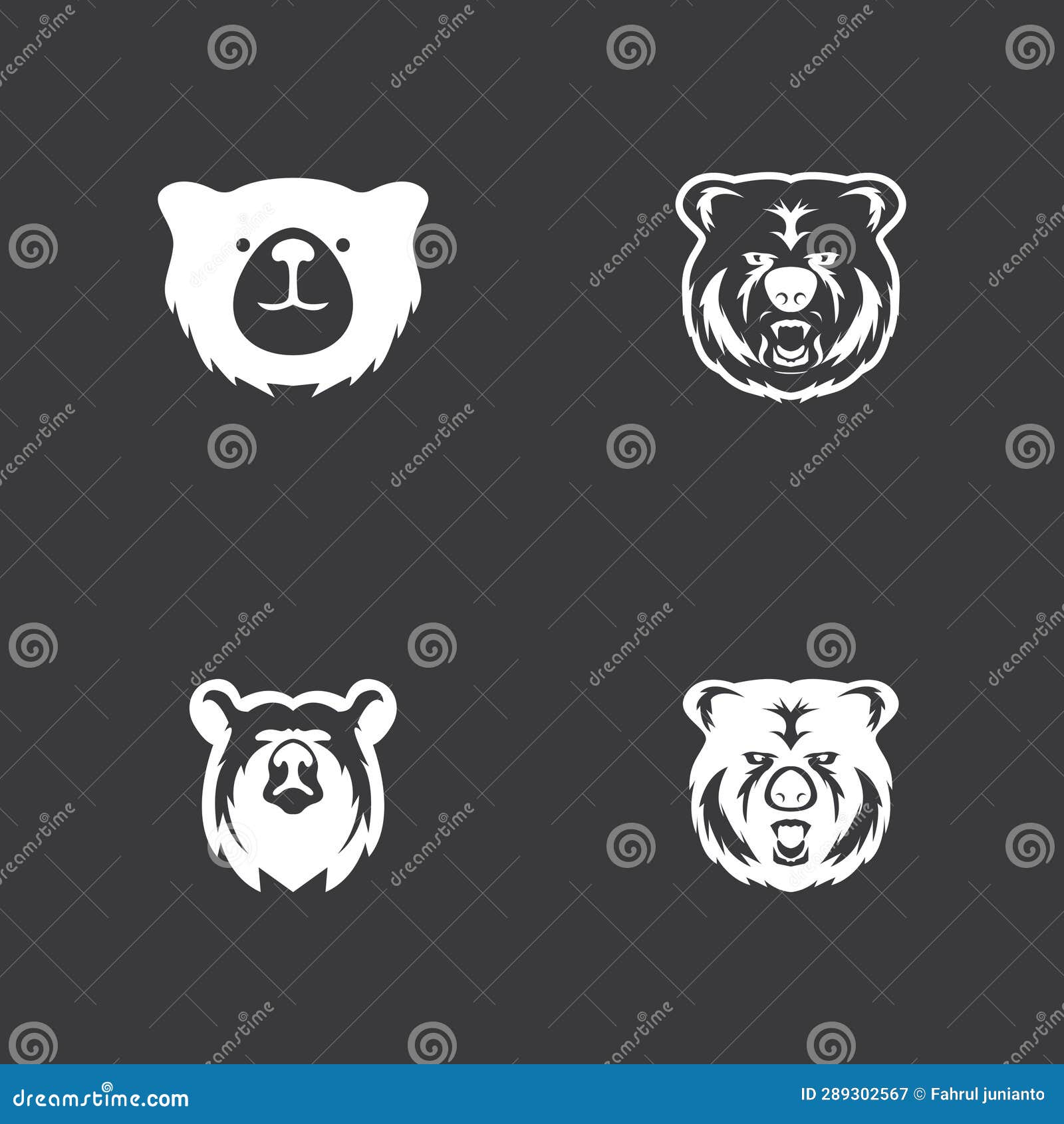 Bear Icon and Symbol Vector Template Illustration Stock Illustration ...