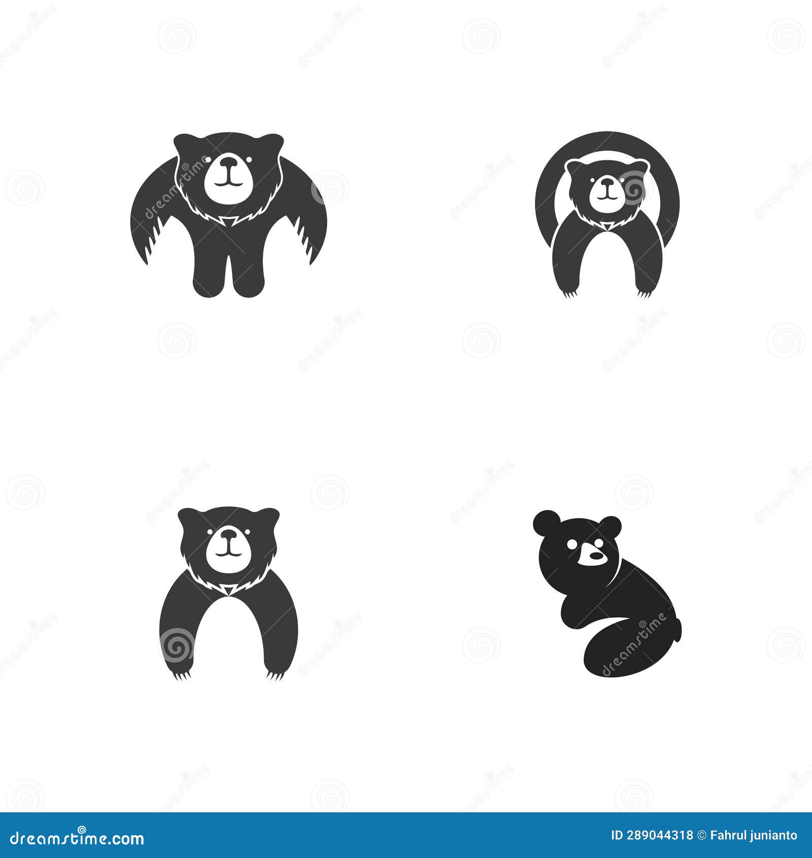 Bear Icon and Symbol Vector Template Illustration Stock Illustration ...