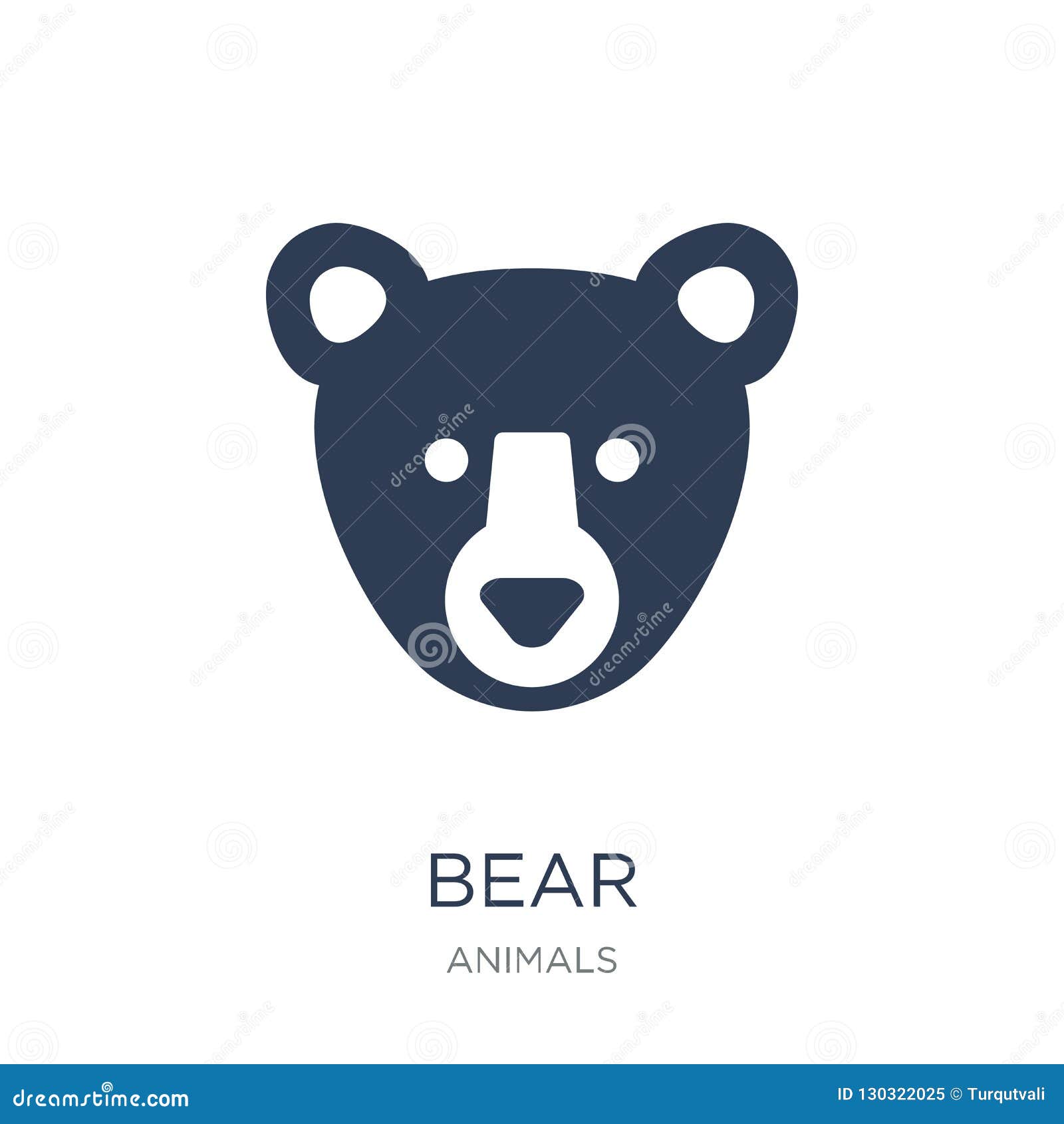 Bear Icon. Trendy Flat Vector Bear Icon on White Background from Stock ...