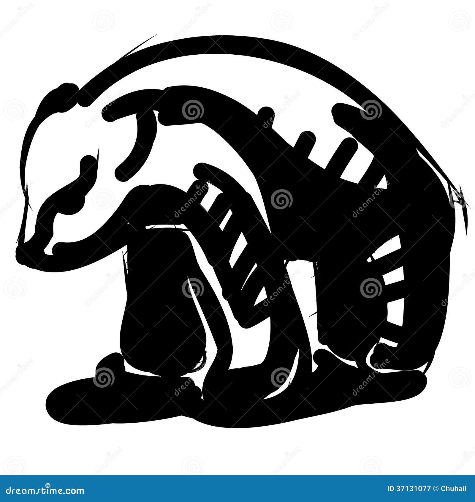 Bear Isolated on White Background Stock Vector - Illustration of ...