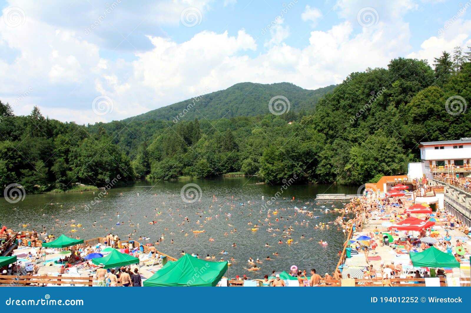 Bear Lake in the Autumn in Sovata, Romania Stock Photo - Image of ...
