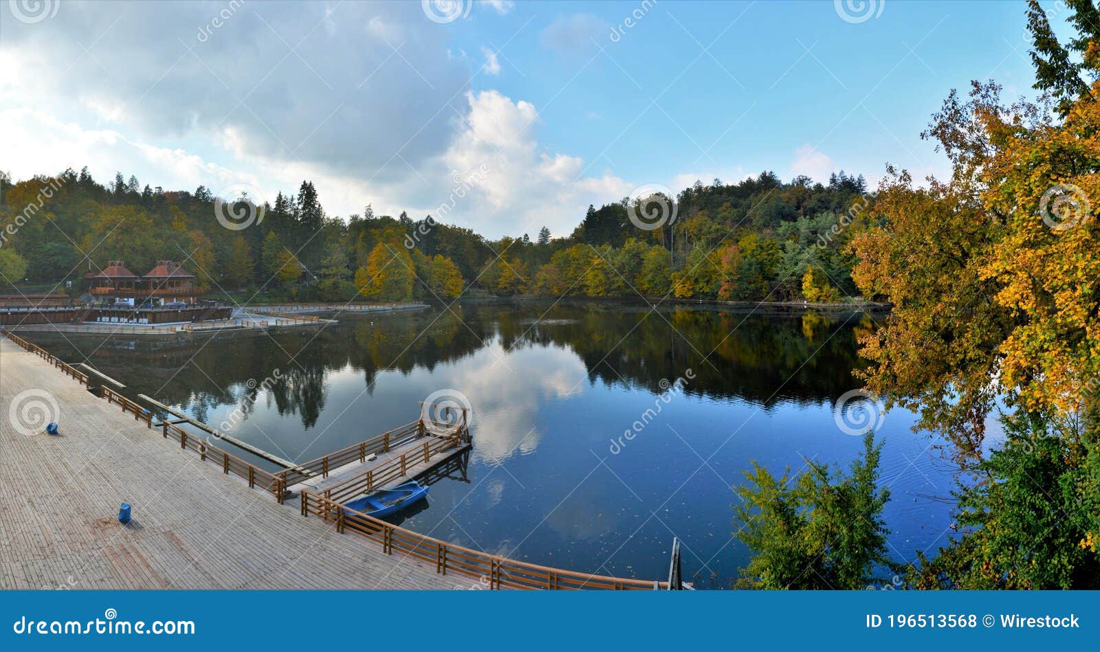Bear Lake in the Autumn in Sovata, Romania Stock Photo - Image of ...