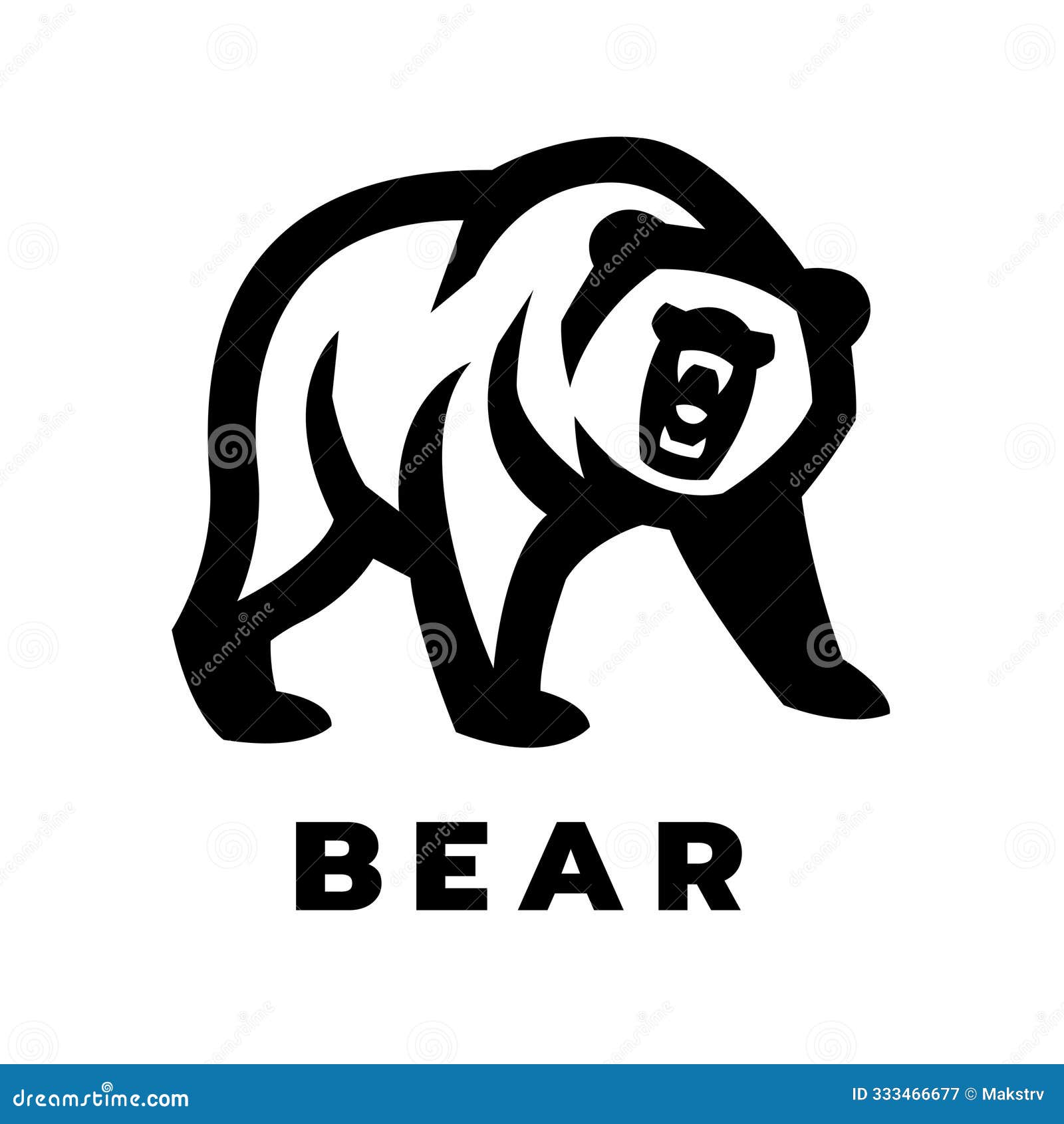 Bear logo, symbol. stock illustration. Illustration of drawing - 333466677