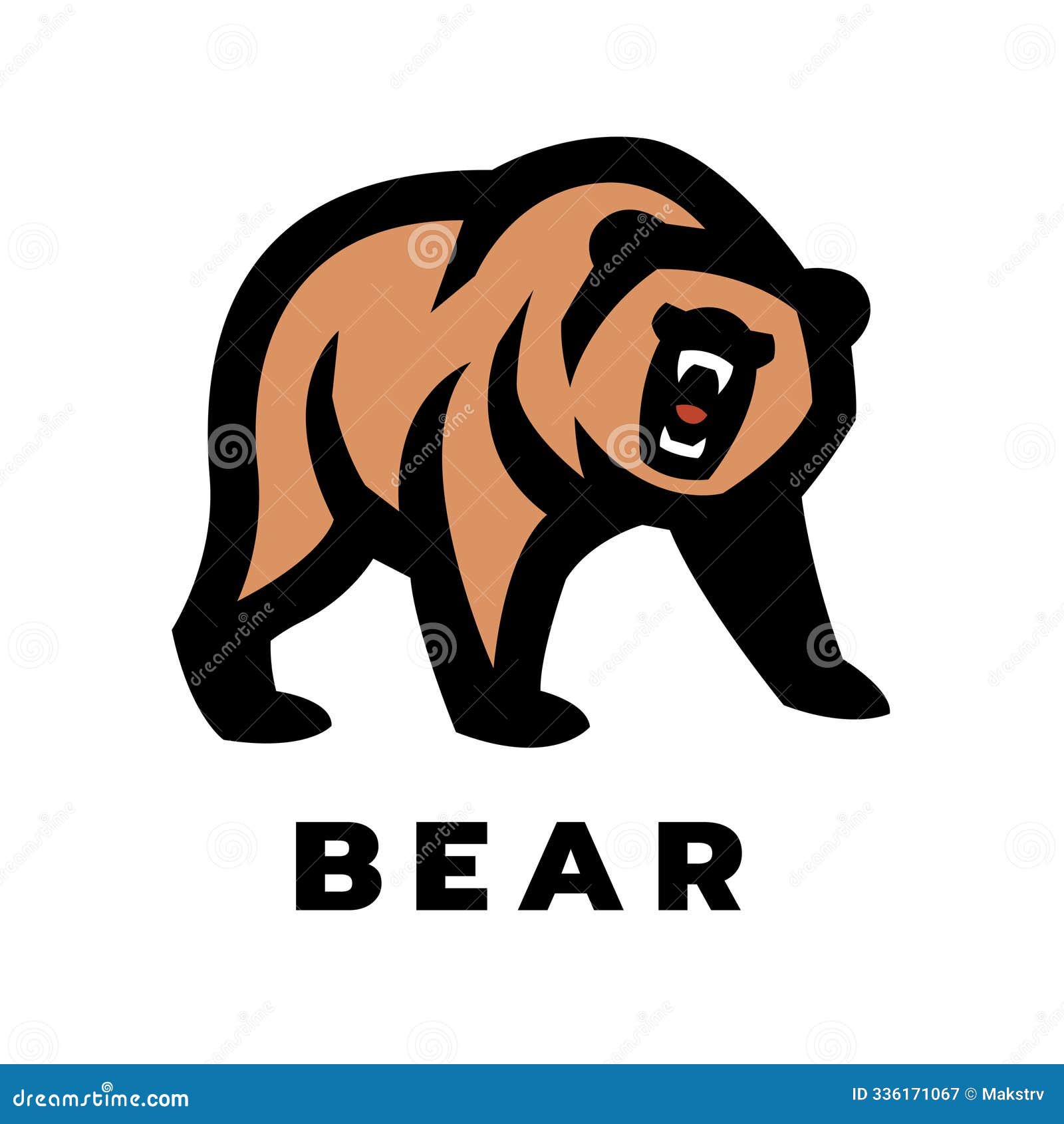 Bear logo, symbol. stock illustration. Illustration of beast - 336171067