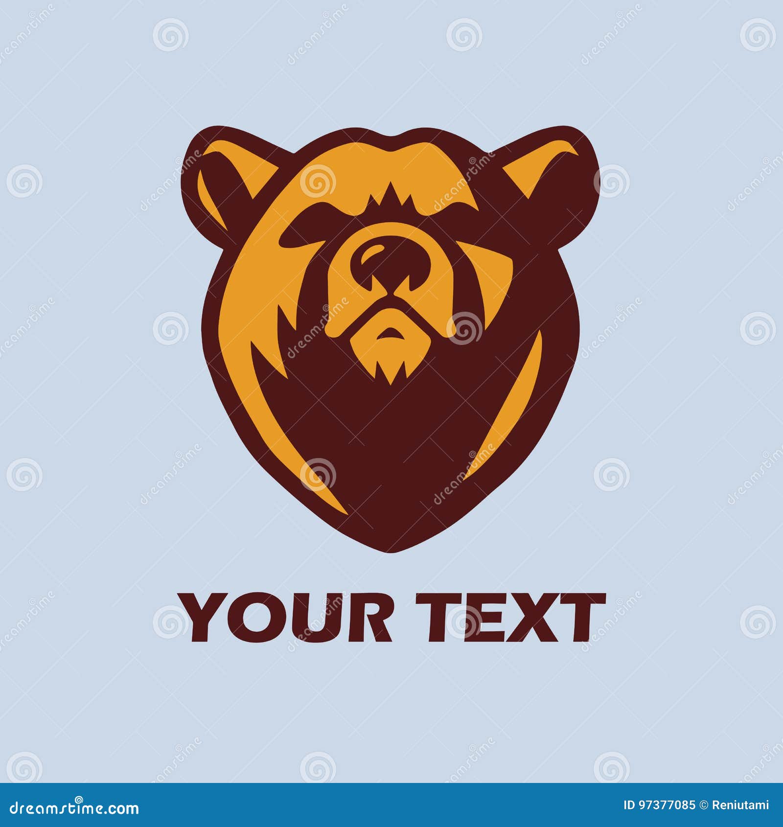 Bear Logo Template Vector Mascot Design Stock Vector - Illustration of ...