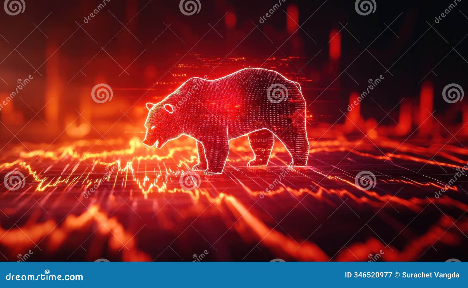 Bear Market Visualization with Stock Performance Charts Stock ...