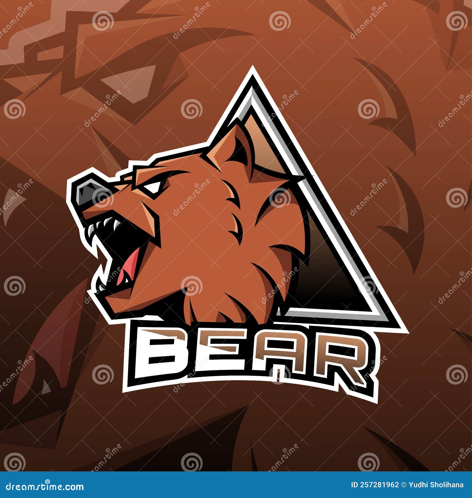 Bear mascot logo stock vector. Illustration of fauna - 257281962