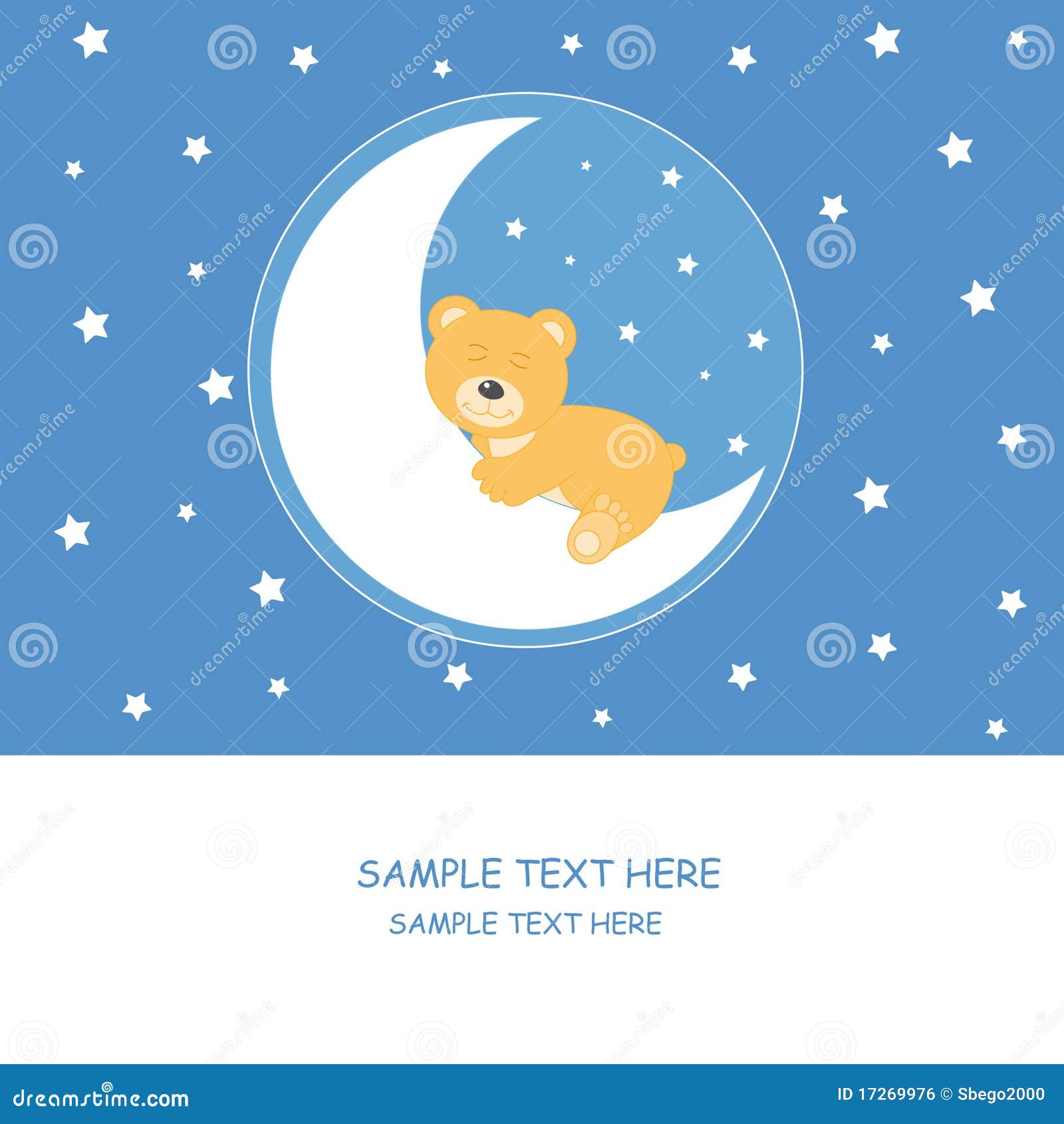 Bear-moon stock vector. Illustration of message, anniversary - 17269976