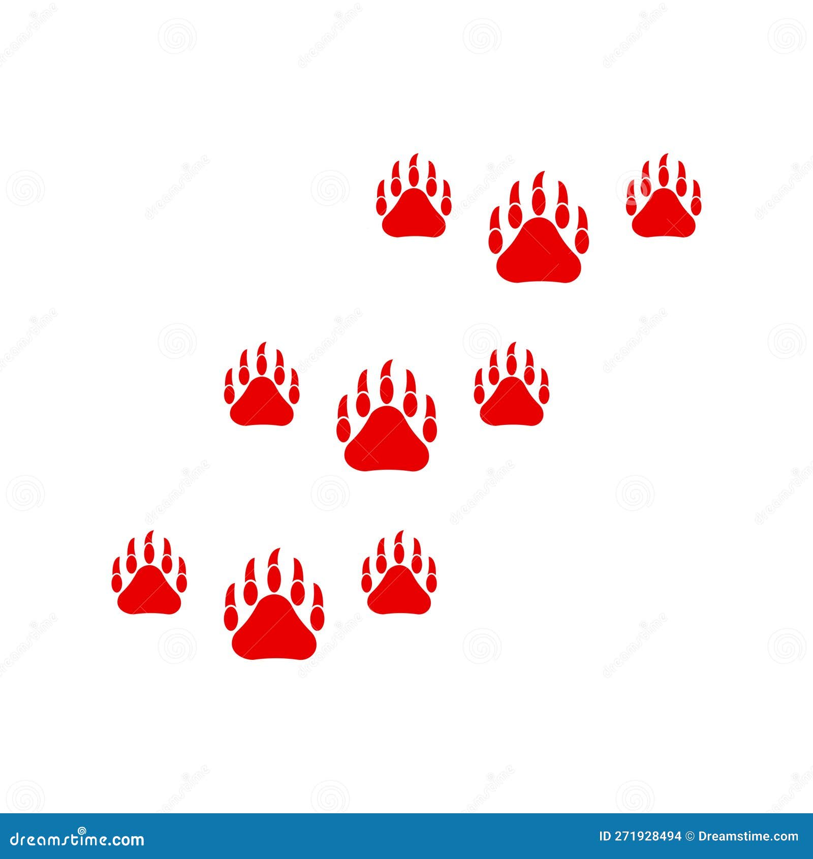 Bear Paws Silhouettes Set, Bear Claw Vector Icon Stock Vector ...