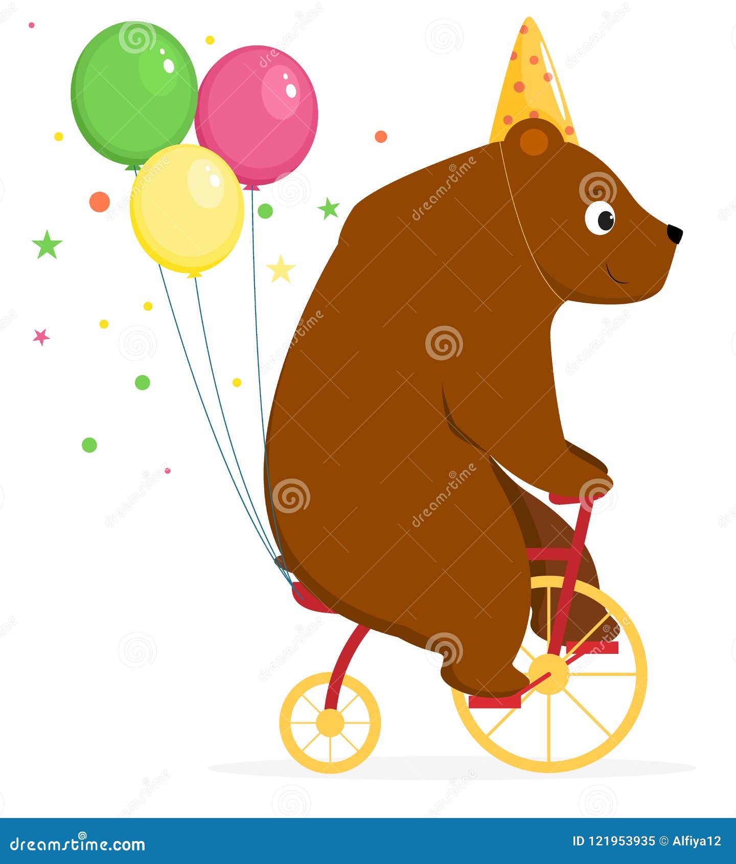 Bear Performs a Circus Trick. Stock Vector - Illustration of flat ...