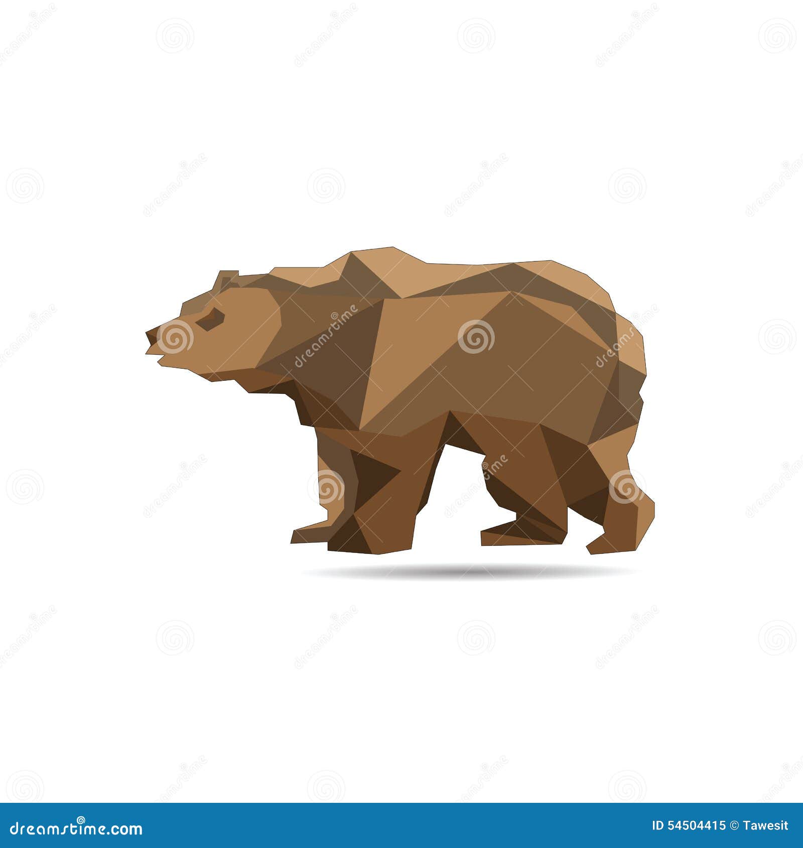 Bear Polygon stock vector. Illustration of beautiful - 54504415