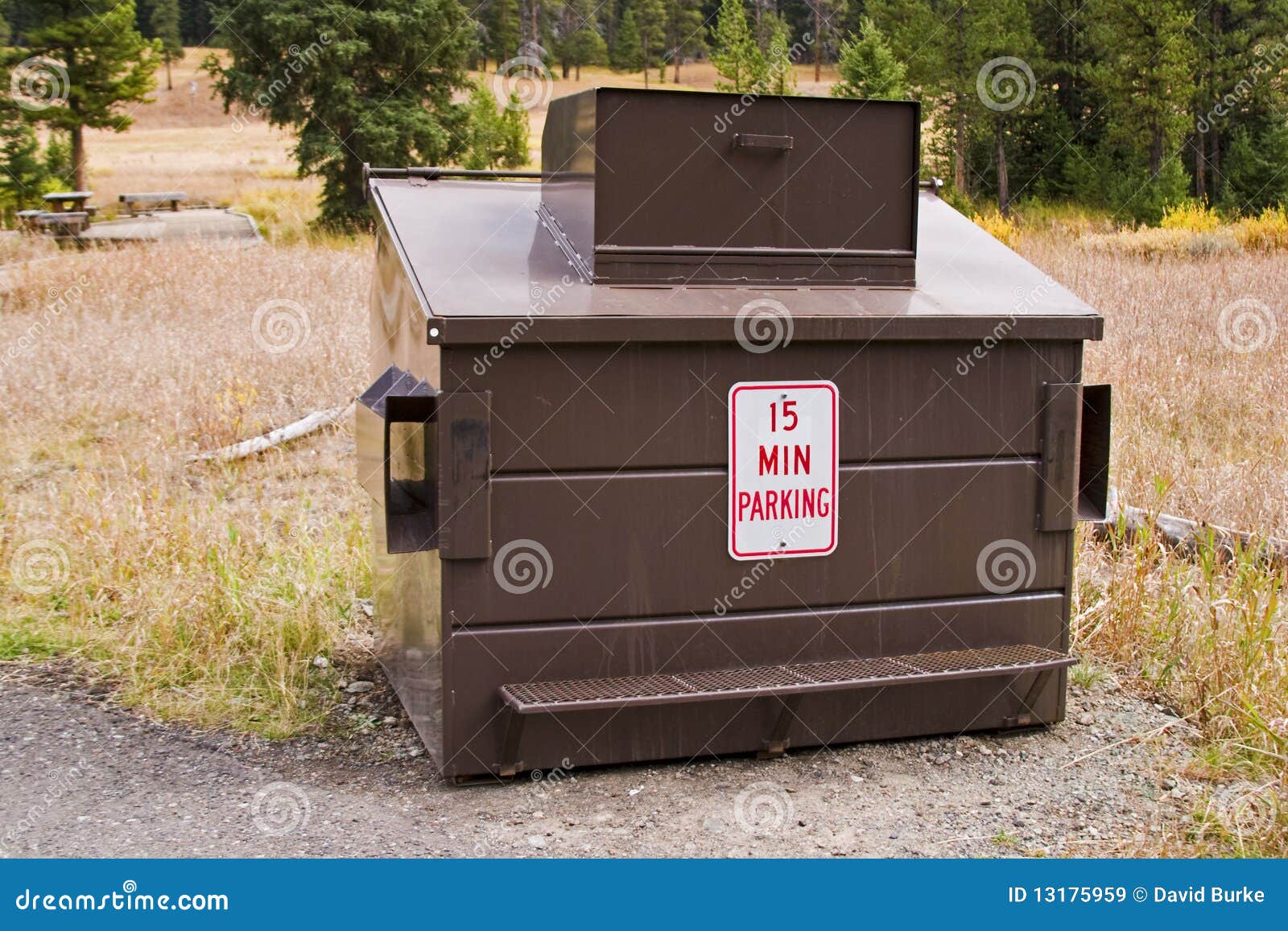 Bear Grizzly Proof Garbage Dumpster Yellowstone Stock Image - Image of ...
