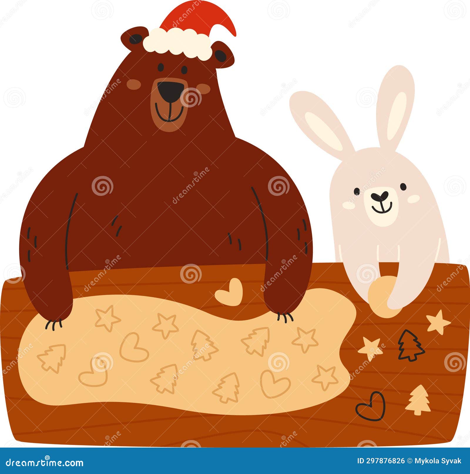 Bear and Rabbit Making Cookies Stock Vector - Illustration of cake ...