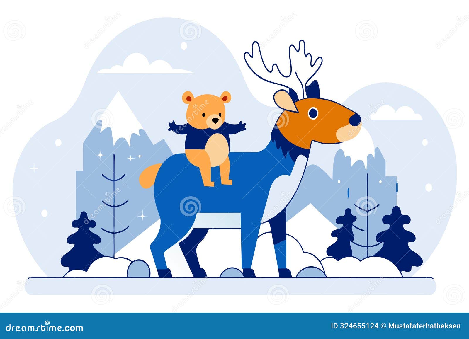Bear Riding on the Back of a Deer in a Surprising Display of Animal ...