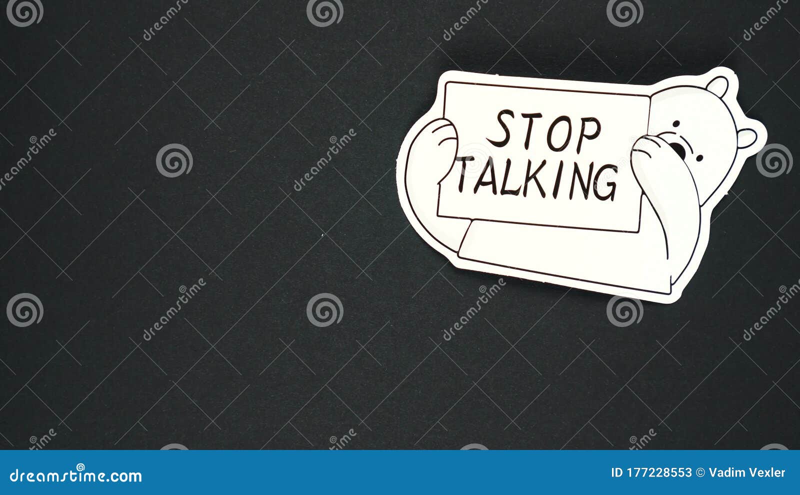 Bear Showing STOP TALKING Sign Stock Video - Video of banner, mark ...