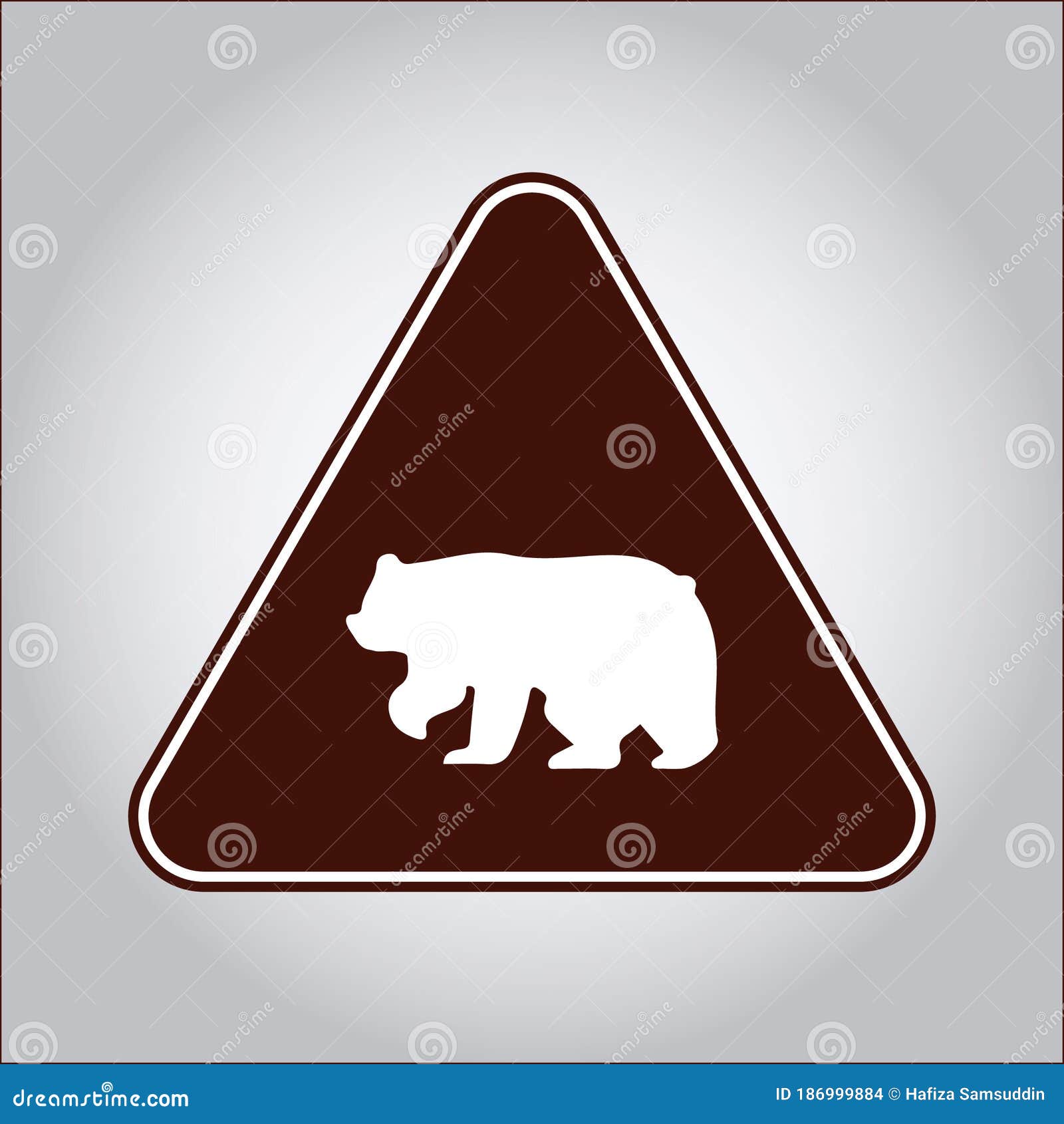 Bear Sign. Vector Illustration Decorative Design Stock Vector ...