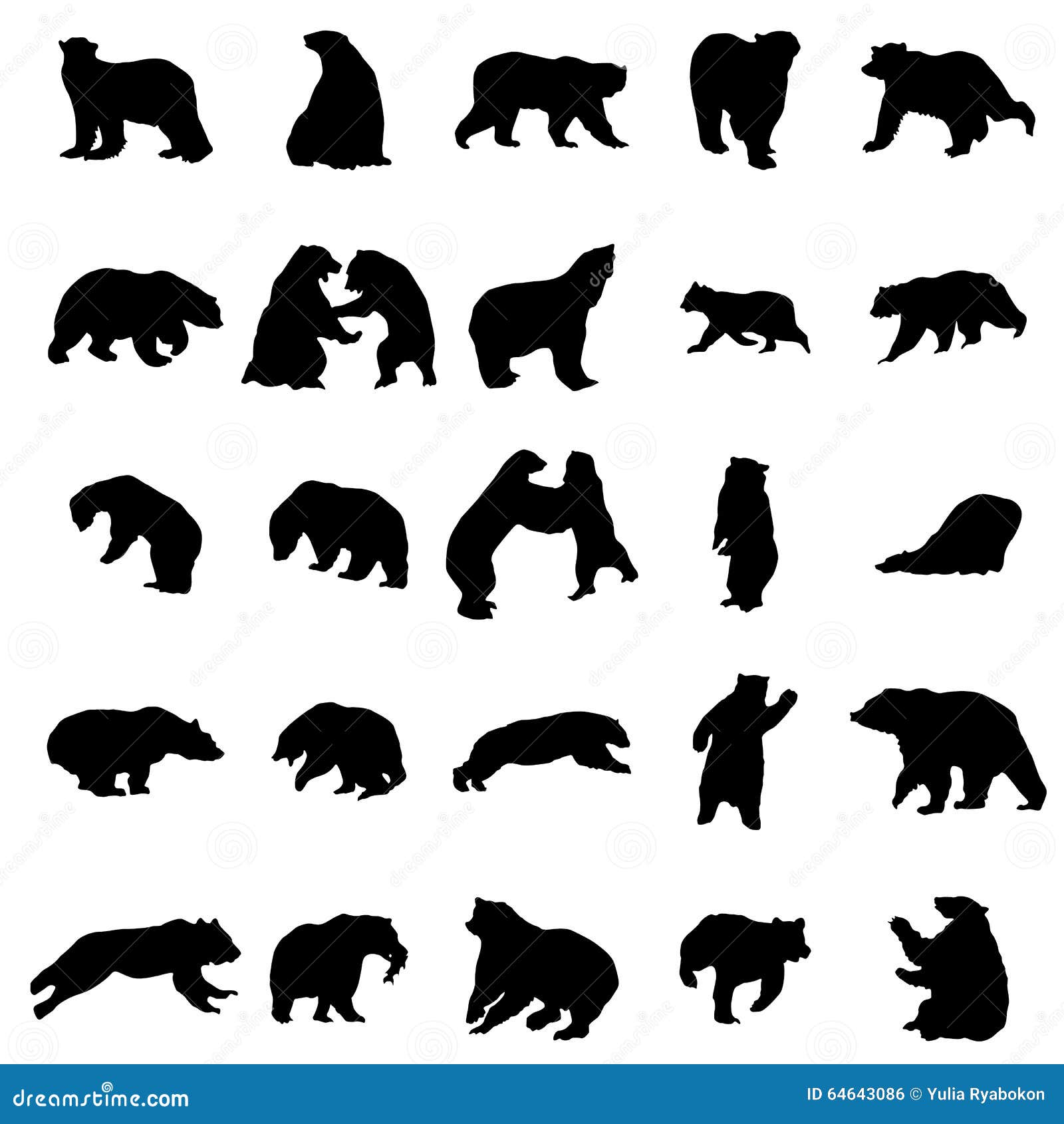 Attacking Bear Silhouette