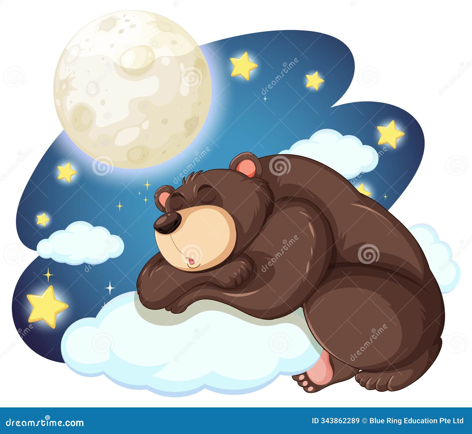 Bear Sleeps On Couch In Den. Grizzly Asleep. Wild Beast Dormant. Vector ...