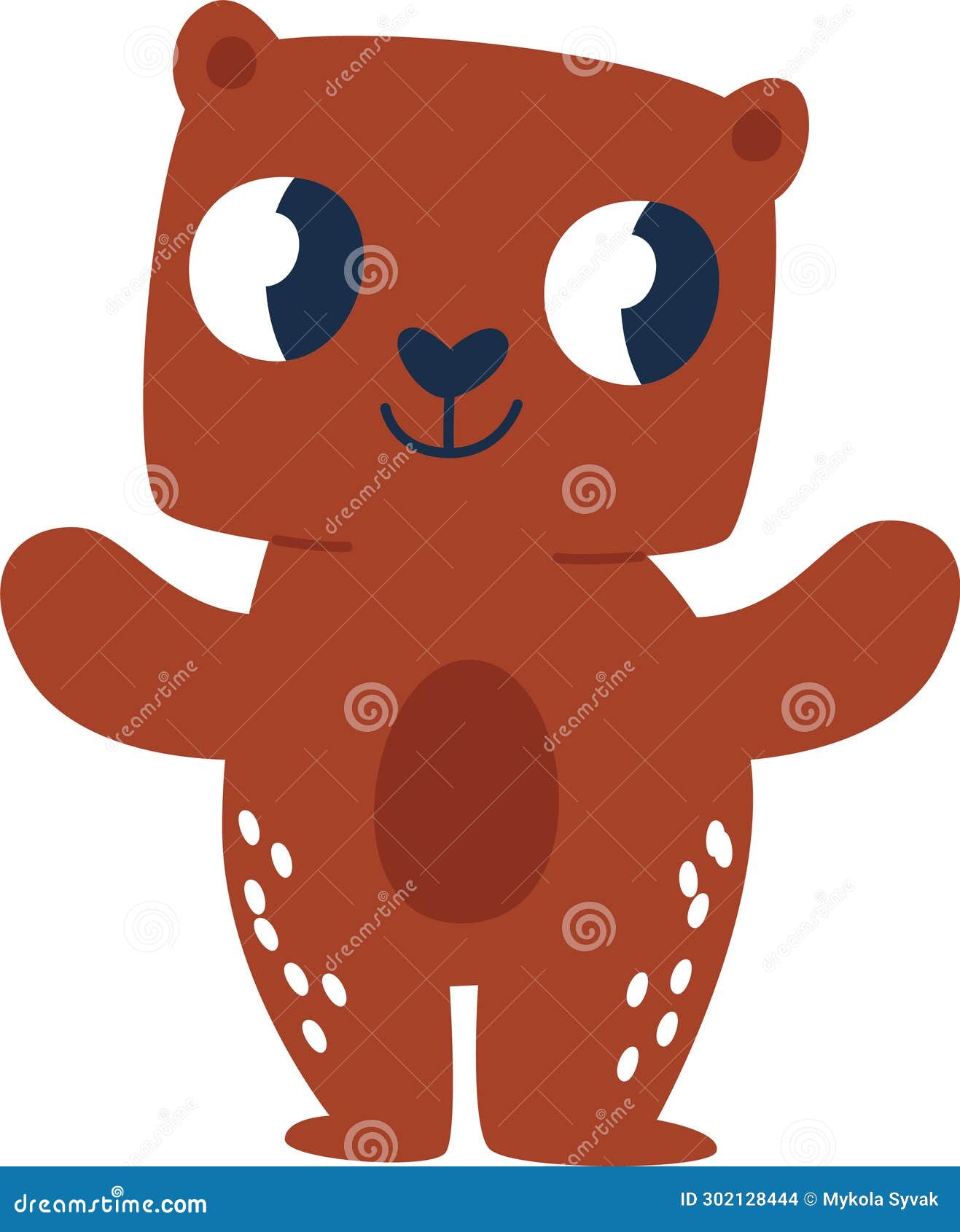 Bear Standing Animal stock vector. Illustration of wildlife - 302128444
