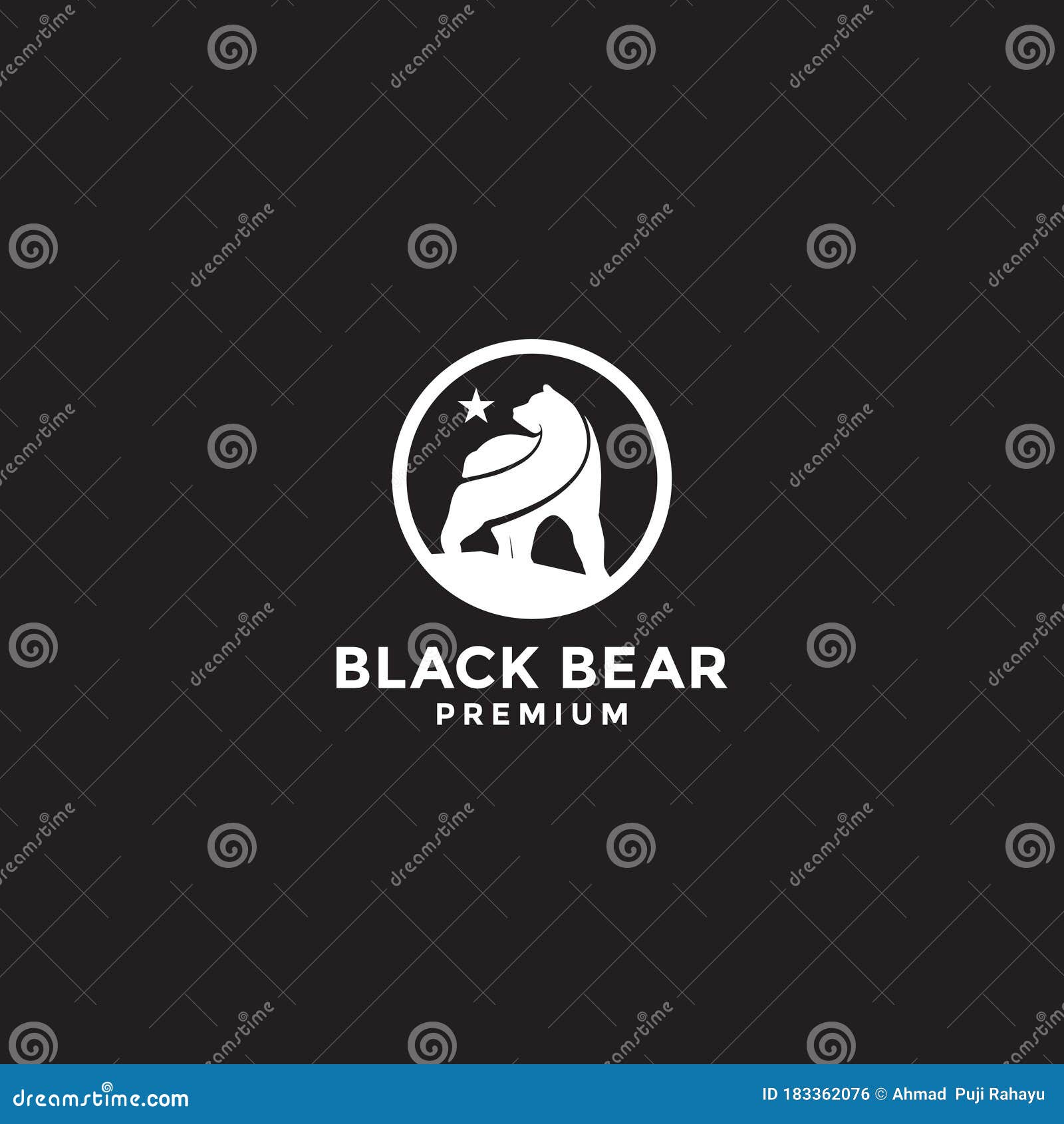 Bear Star Isolated Logo Design Template Vector Stock Vector ...