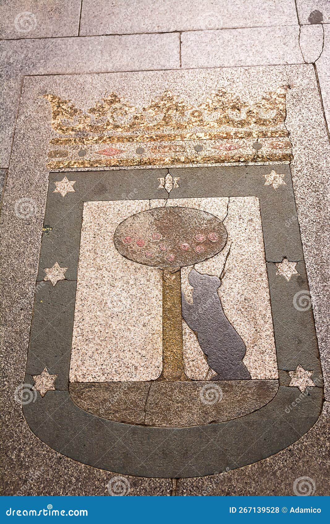 The Bear with the Strawberry Tree, Symbol of Madrid, on the Sidewalks ...