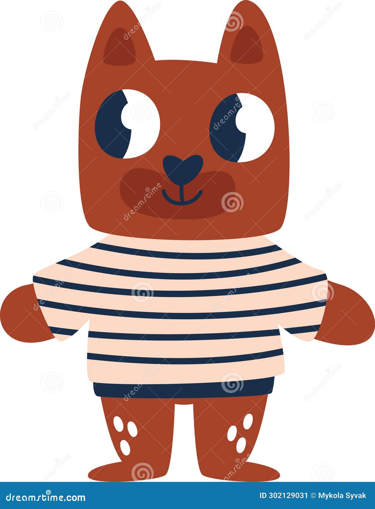 Bear in Sweater Cartoon Character Stock Vector - Illustration of print ...