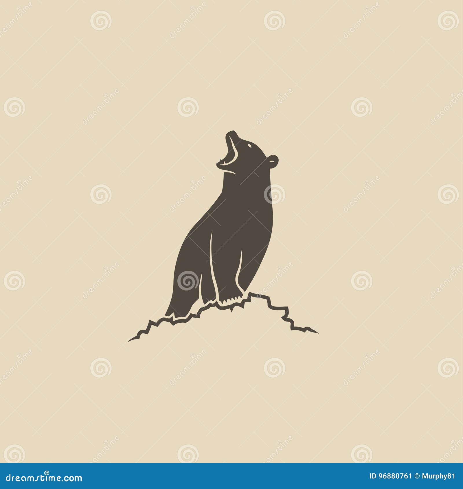 Bear Symbol - Vector Illustration Stock Vector - Illustration of ...