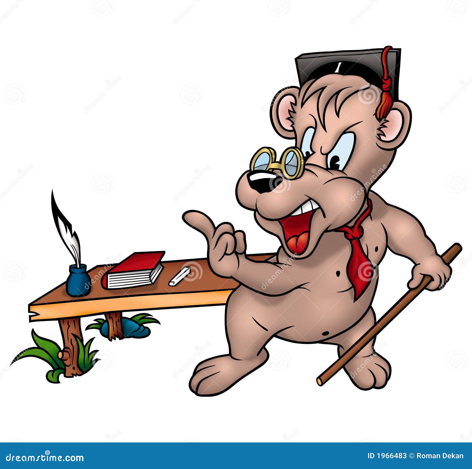 Bear teacher stock illustration. Illustration of painting - 1966483