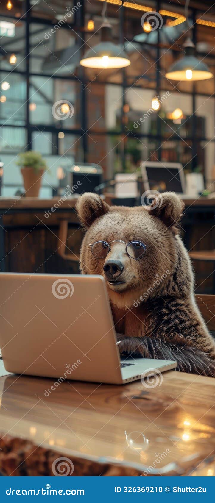 A Bear in Tech Support Solving Complex Issues on a Laptop in a Fast ...