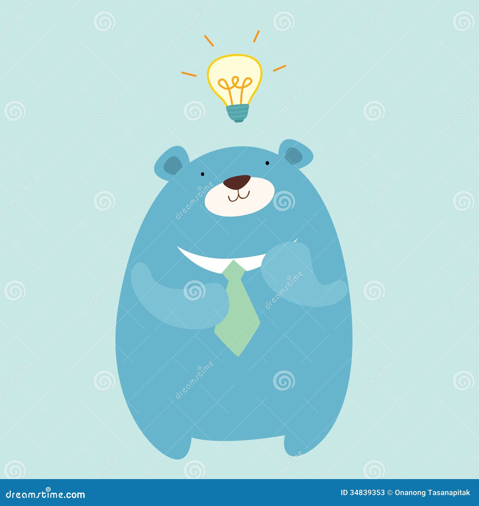 Bear think out stock vector. Illustration of think, business - 34839353