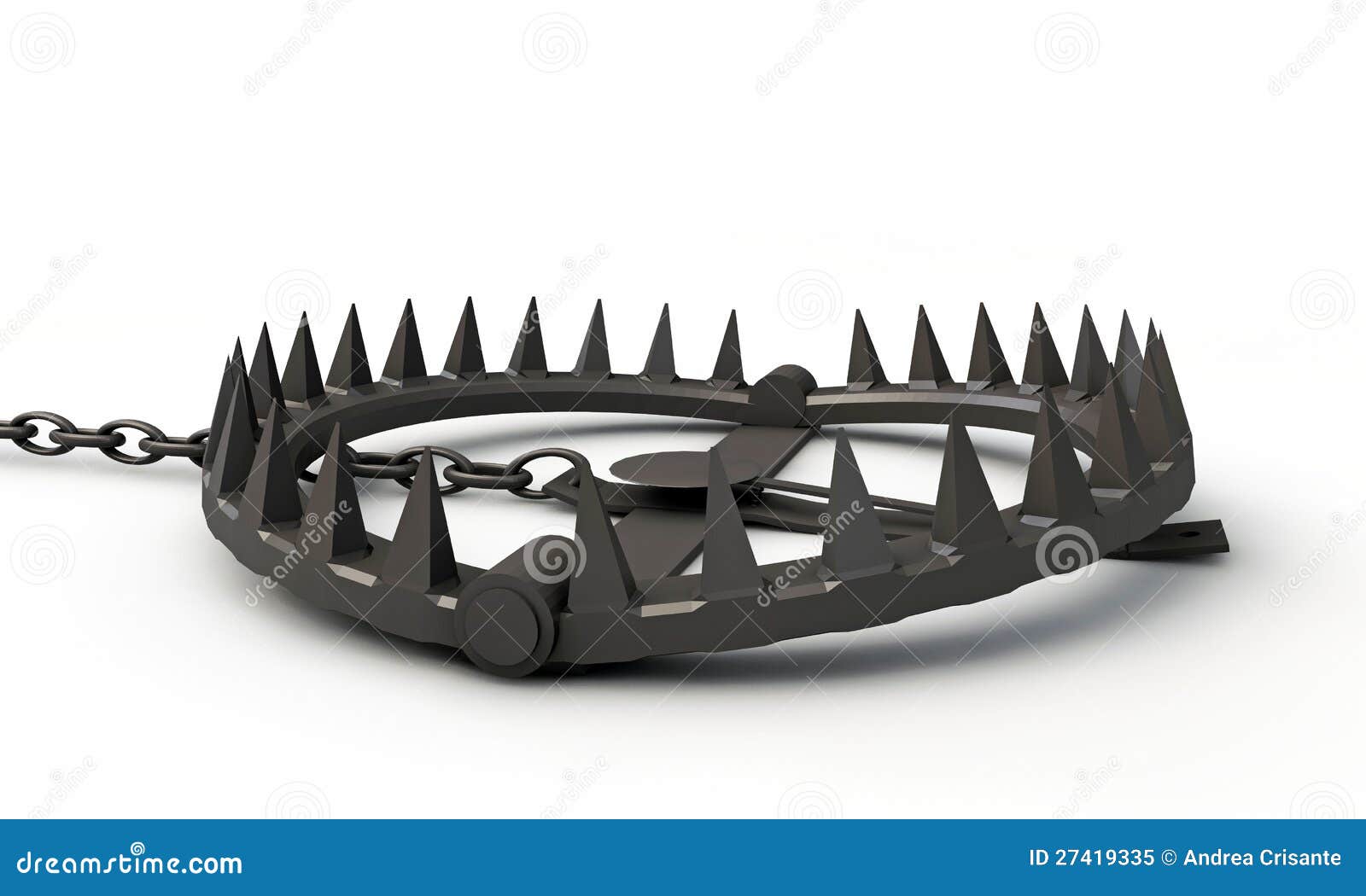 Bear trap stock illustration. Image of hunt, mouth, object - 27419335