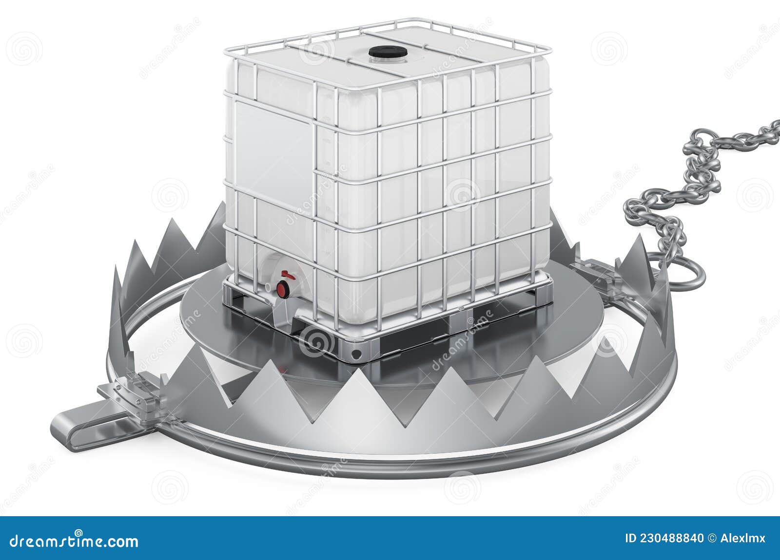 Intermediate Bulk Container With Earth Globe. Transport Of Liquids ...