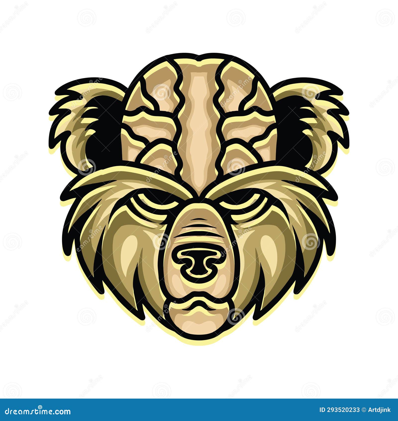 Bear Vector Graphic Design Illustration Emblem Stock Vector ...