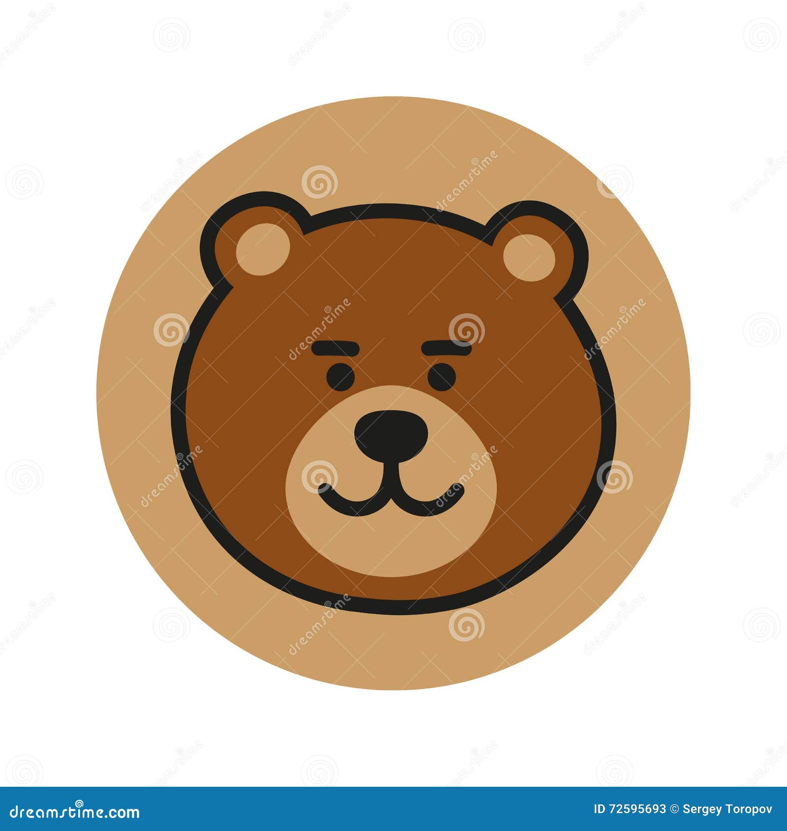 Bear vector icon stock vector. Illustration of wild, vector - 72595693