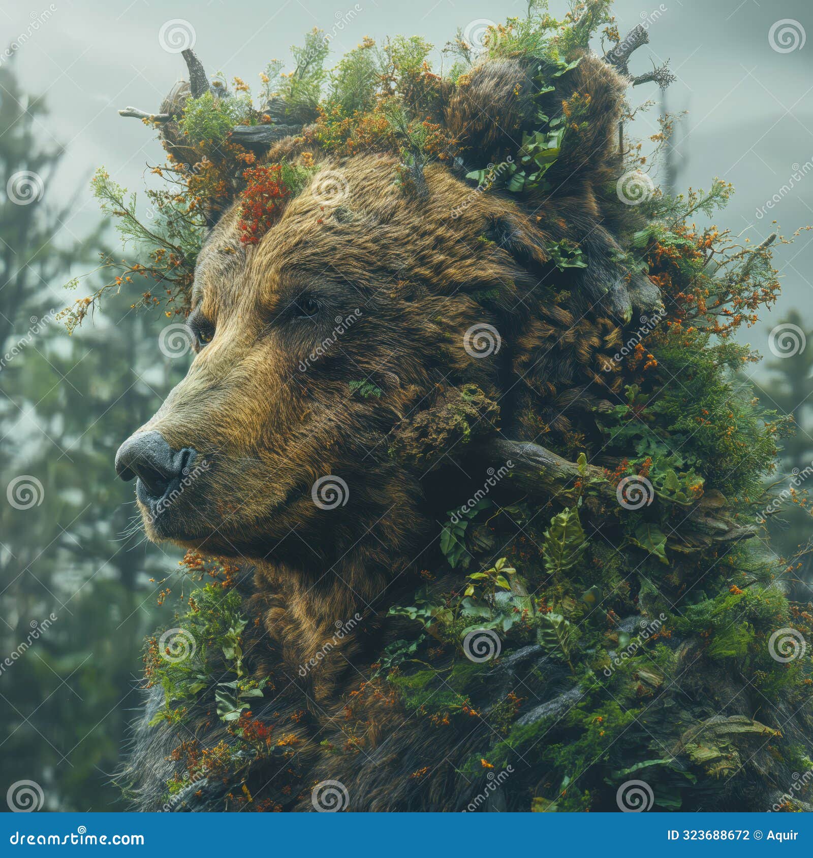 Bear Wallpaper. Bear Poster Stock Illustration - Illustration of wild ...