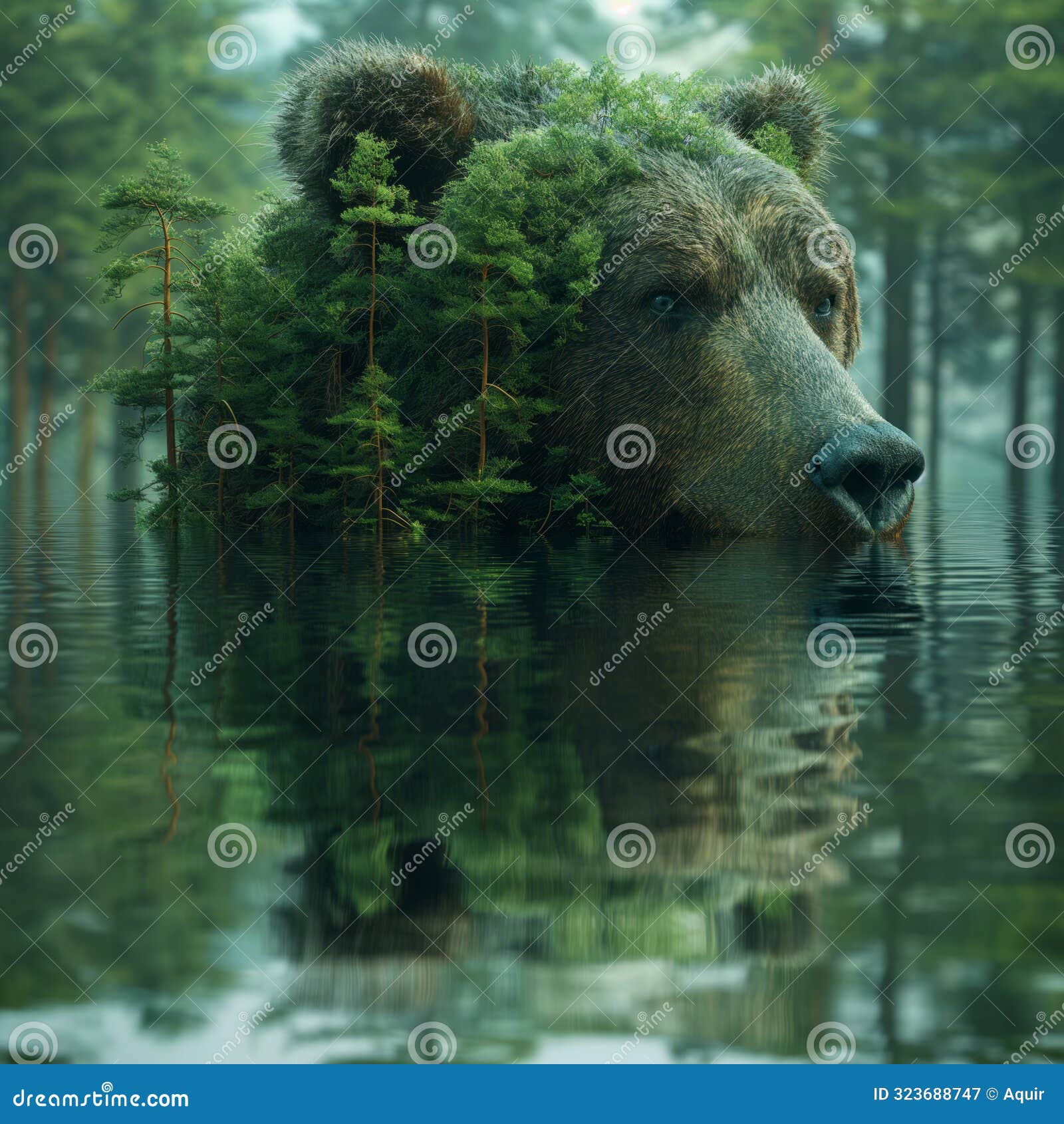 Bear Wallpaper. Bear Poster Stock Illustration - Illustration of ...