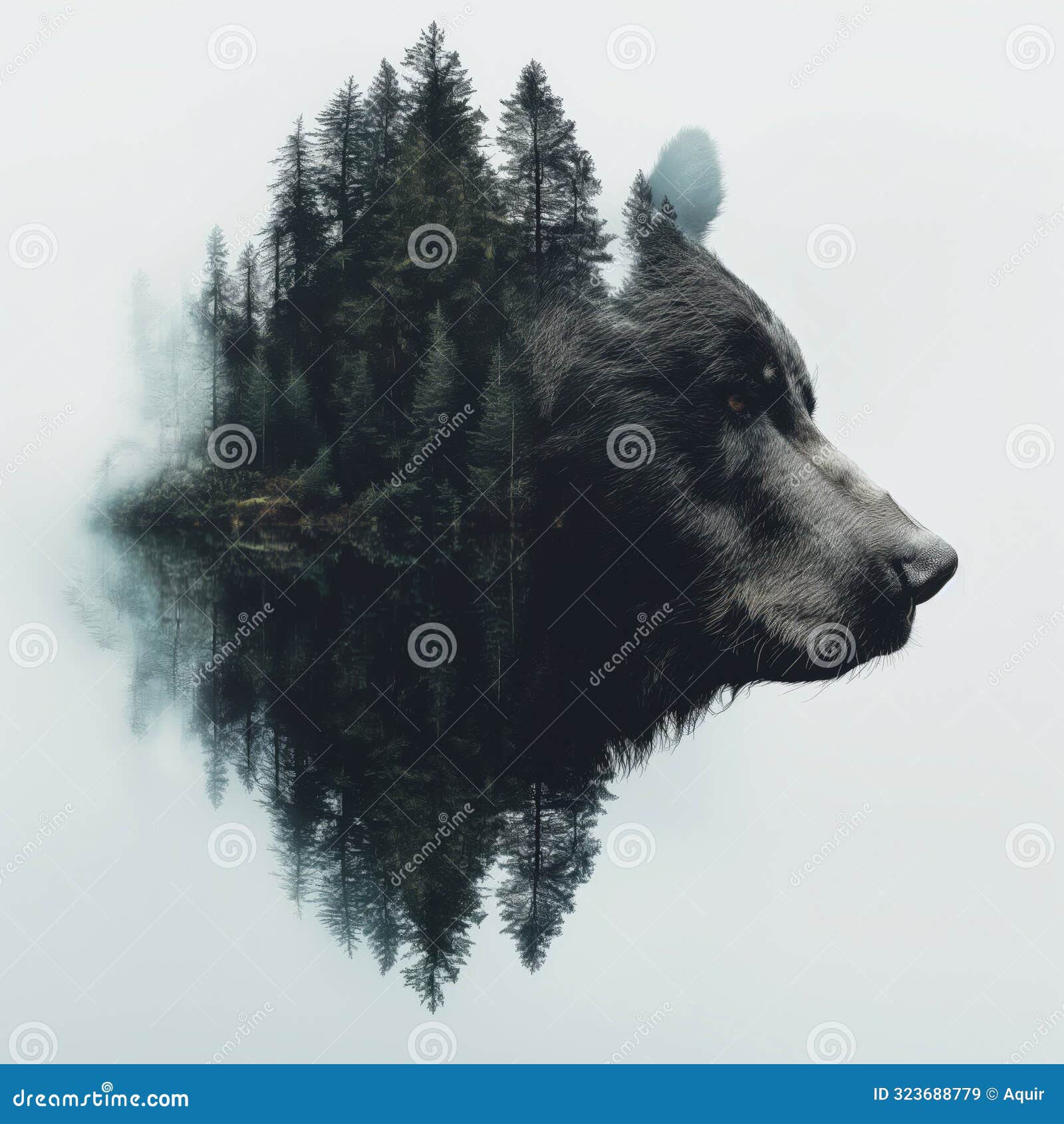 Bear Wallpaper. Bear Poster Stock Illustration - Illustration of poster ...