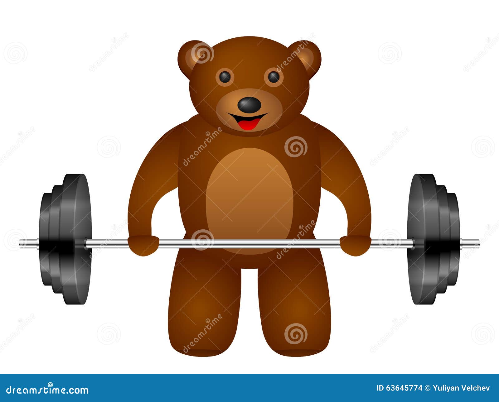 Teddy Bear Exercise Workout At The Gym Stock Image | CartoonDealer.com ...