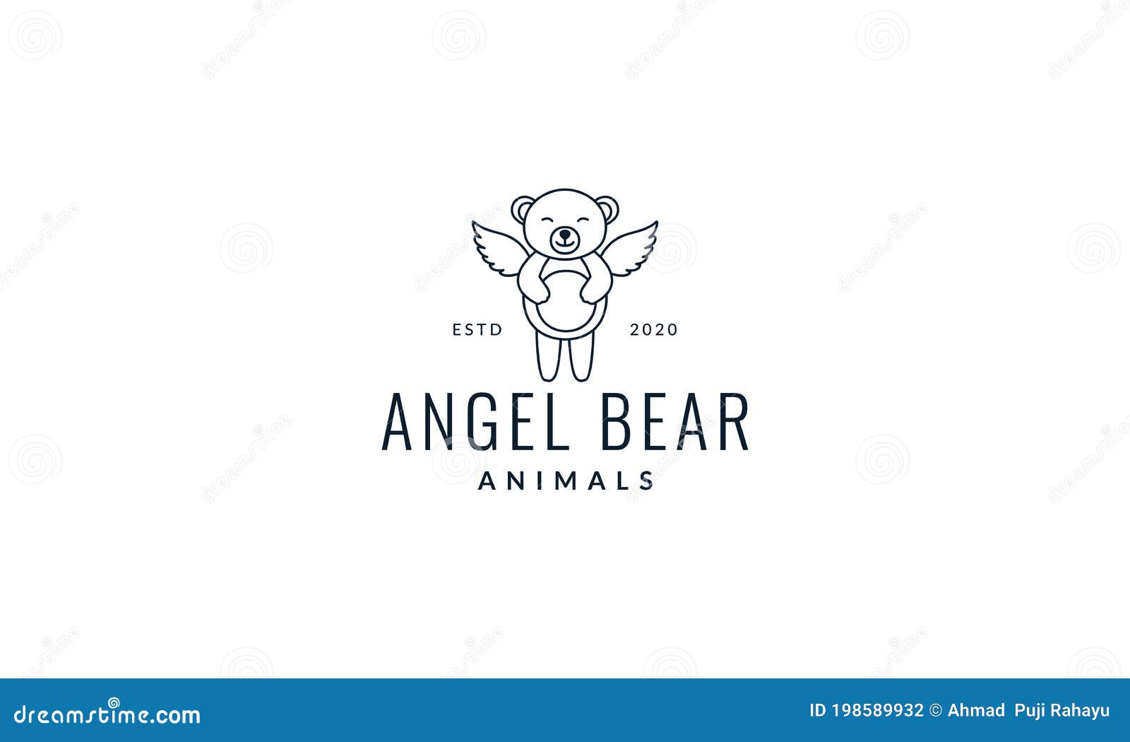 Bear with Wing Cute Cartoon Logo Vector Illustration Design Image Stock ...